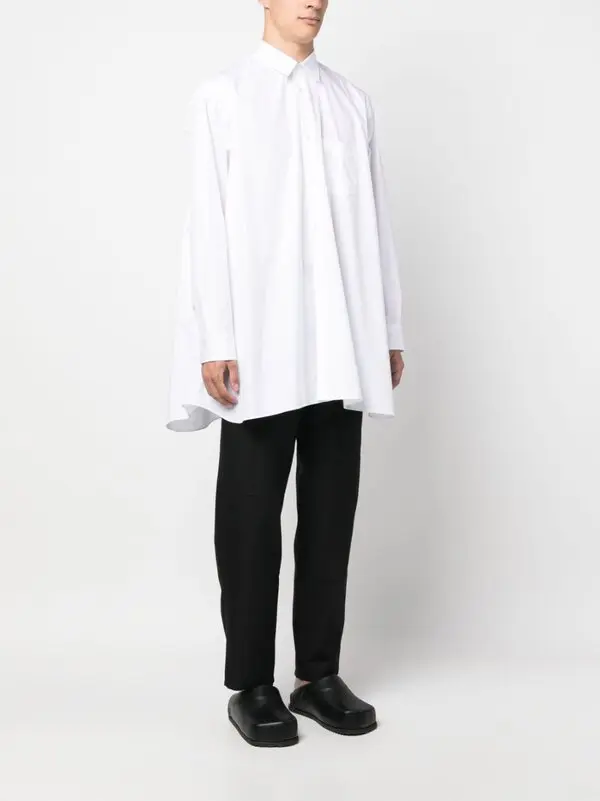 Comme Des Garçons Side-slits Cotton Shirt
