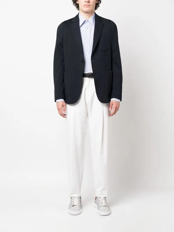 Ralph Lauren Purple Label Striped Cotton Shirt - Blue