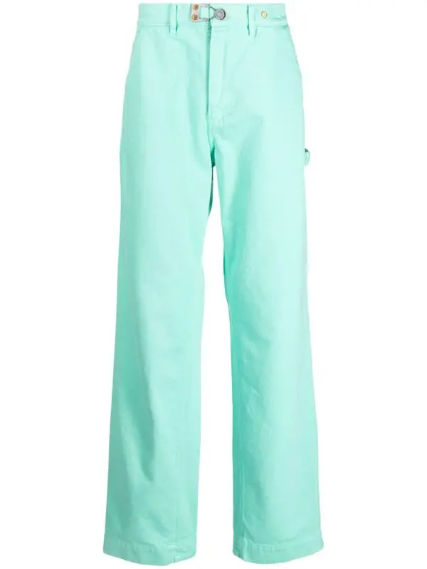 OBJECTS IV LIFE Embroidered-logo Mid-rise Jeans - Green