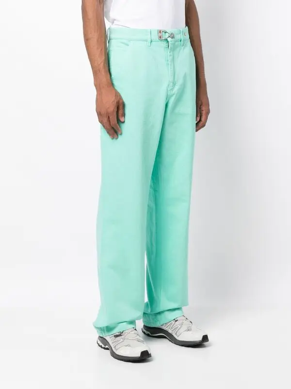 OBJECTS IV LIFE Embroidered-logo Mid-rise Jeans - Green