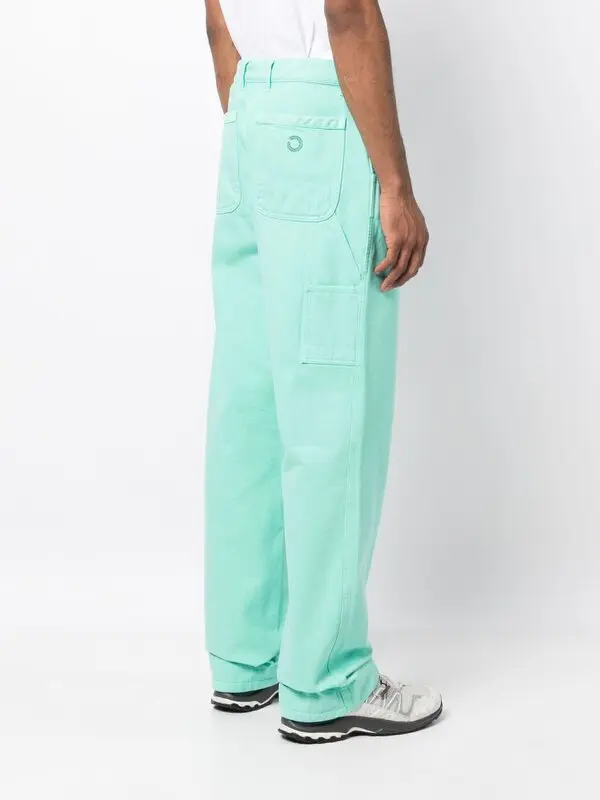 OBJECTS IV LIFE Embroidered-logo Mid-rise Jeans - Green
