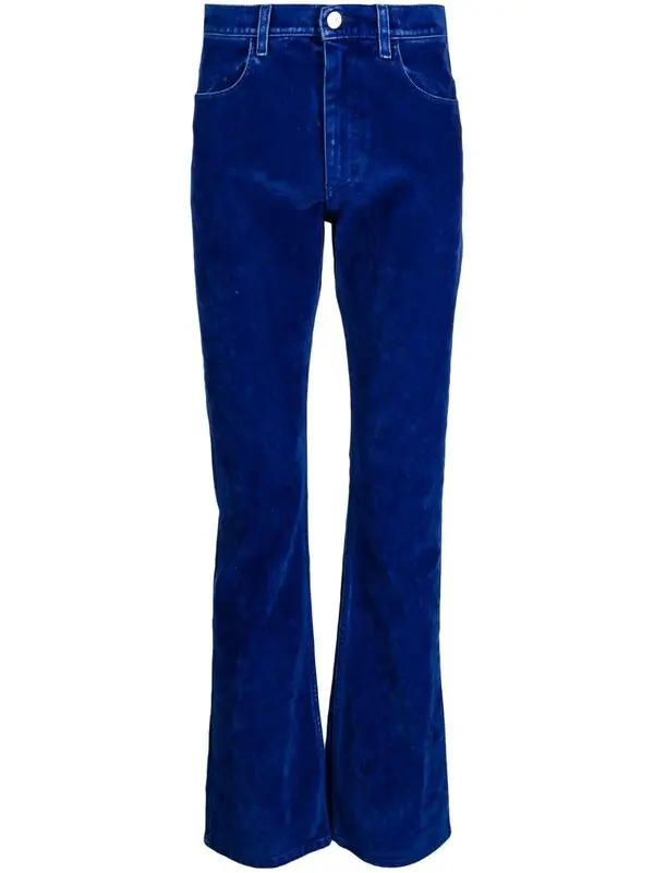 Marni Flared Twill Trousers - Blue