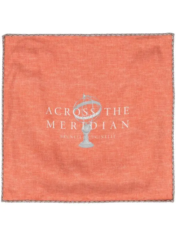 Brunello Cucinelli Logo-print Scarf - Orange