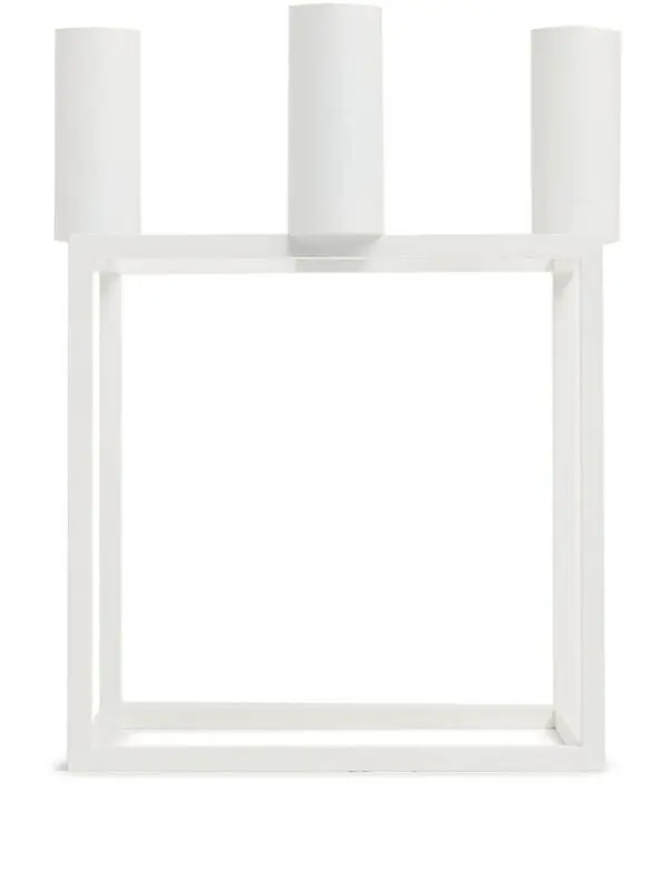 AUDO Kubus Metal Candle Holder - White