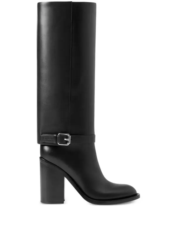 Burberry Leather Knee-high Boots - Black