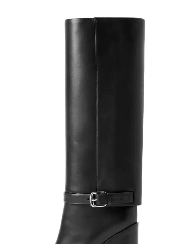 Burberry Leather Knee-high Boots - Black