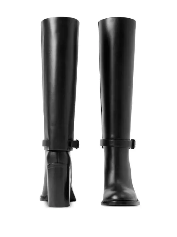 Burberry Leather Knee-high Boots - Black