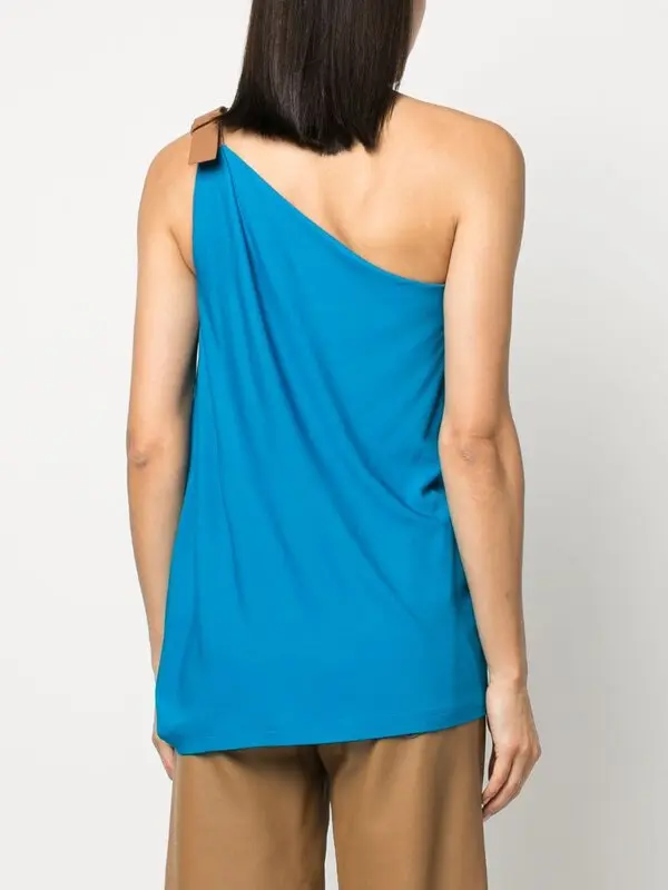 Alberta Ferretti Buckled One-shoulder Top