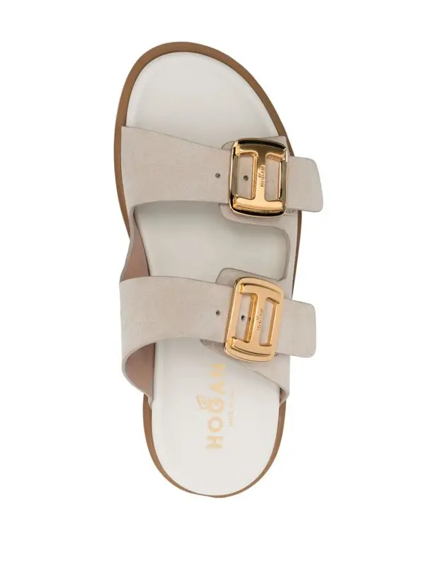 Hogan Flatform Buckled Sandals