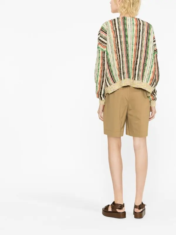 VITELLI Striped Knit Cardigan - Red
