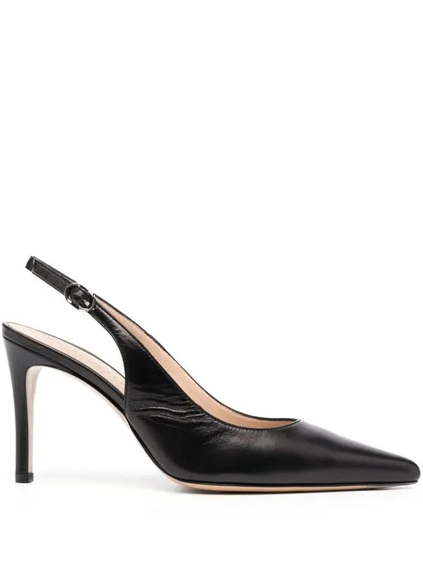 Roberto Festa Lavinia 85mm Leather Slingback Pumps - Black
