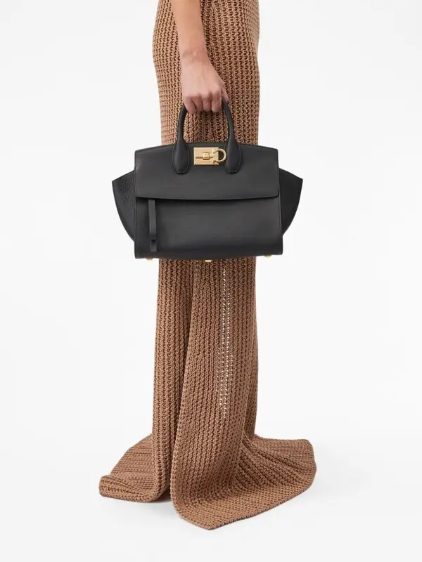 FERRAGAMO The Studio Soft Medium Tote Bag - Black