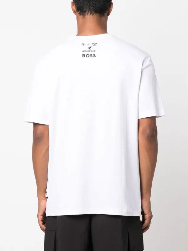 BOSS T-Shirt Uomo T Bruce Neutrales X Bruce Lee - Edizione Speciale Con Opera D'Arte