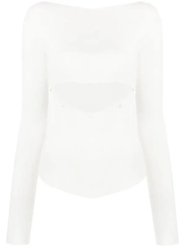 LOW CLASSIC Cut-out Detail Long-sleeve Top