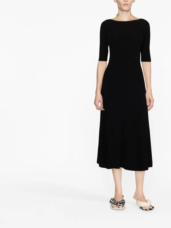 ROBERTO COLLINA Ribbed-knit Midi Dress