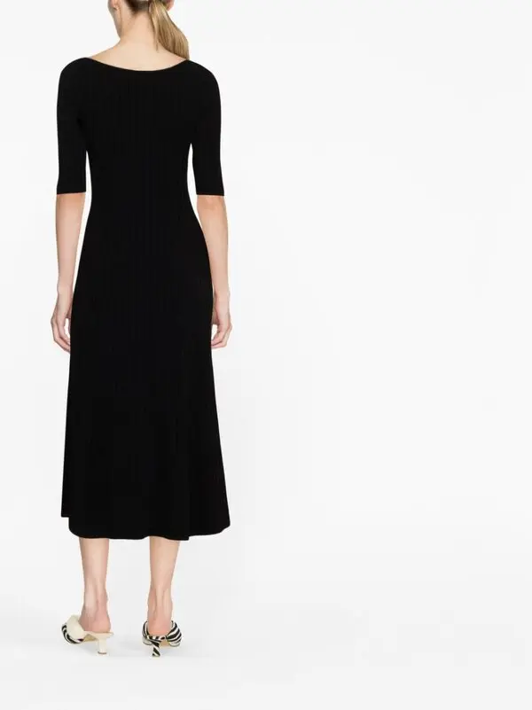 ROBERTO COLLINA Ribbed-knit Midi Dress
