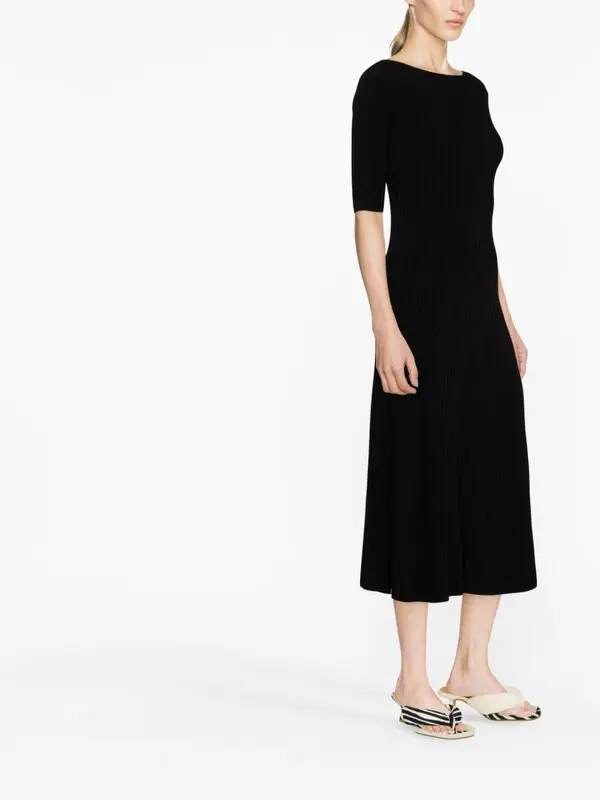 ROBERTO COLLINA Ribbed-knit Midi Dress