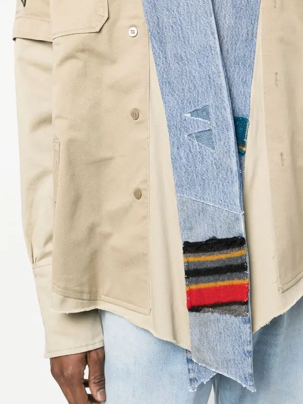 GREG LAUREN Two-tone Military Jacket