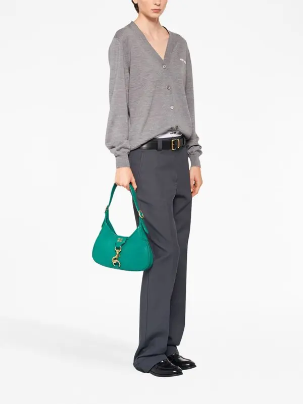 Miu Miu Madras Leather Shoulder Bag - Green | Editorialist