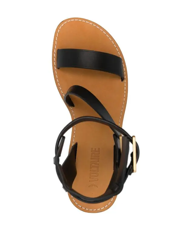 Zadig&Voltaire Cecilia Caprese 70mm Leather Sandals - Black