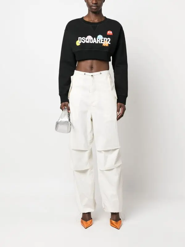 Dsquared2 Logo-print Cropped Sweartshirt