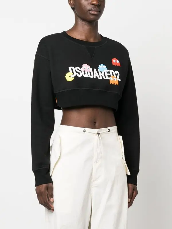 Dsquared2 Logo-print Cropped Sweartshirt