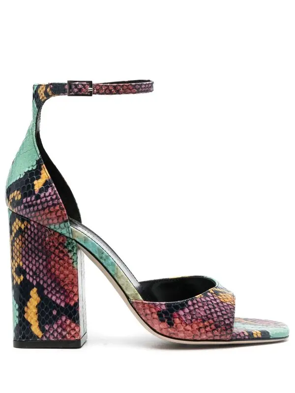Paris Texas Fiona Python-print Sandals