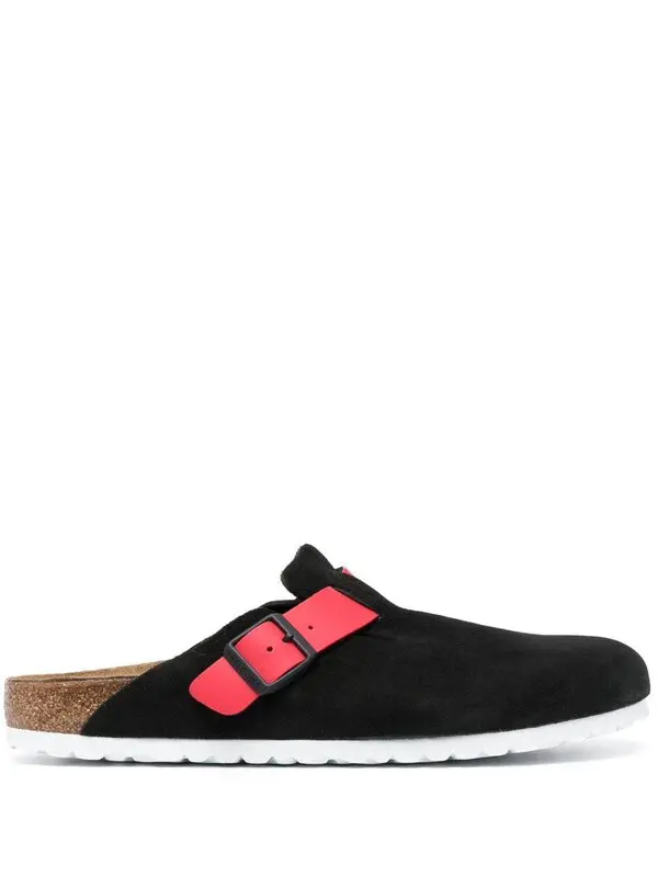 BIRKENSTOCK 1774 Boston Suede Sandals - Black