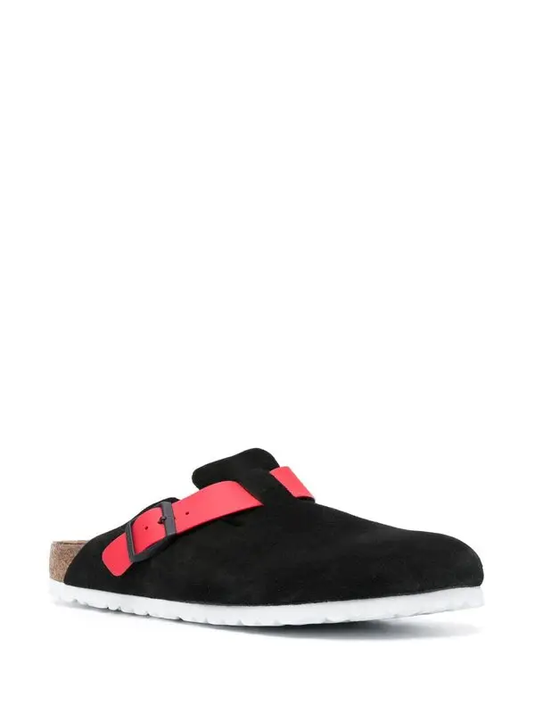 BIRKENSTOCK 1774 Boston Suede Sandals - Black
