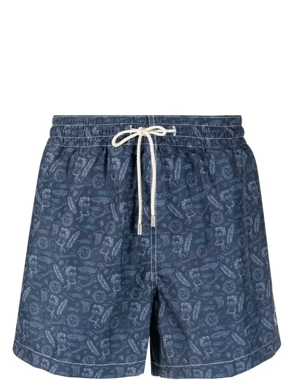 ARRELS BARCELONA X Jordi Labanda In Summer We Trust Swim Shorts - Blue