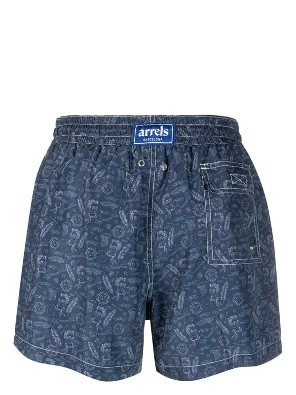 ARRELS BARCELONA X Jordi Labanda In Summer We Trust Swim Shorts - Blue