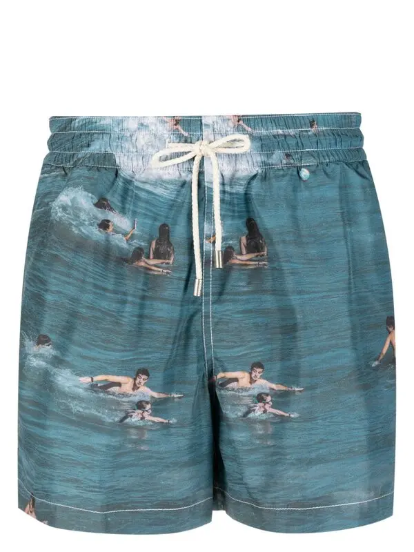 ARRELS BARCELONA X Yosigo Olas Swim Shorts - Blue