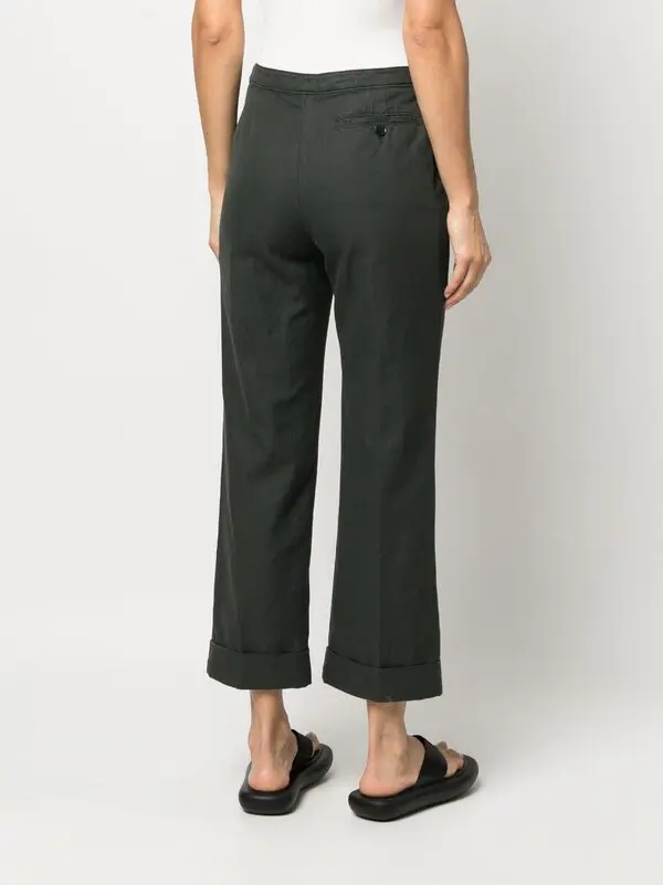 Aspesi Cropped Flared Trousers - Grey
