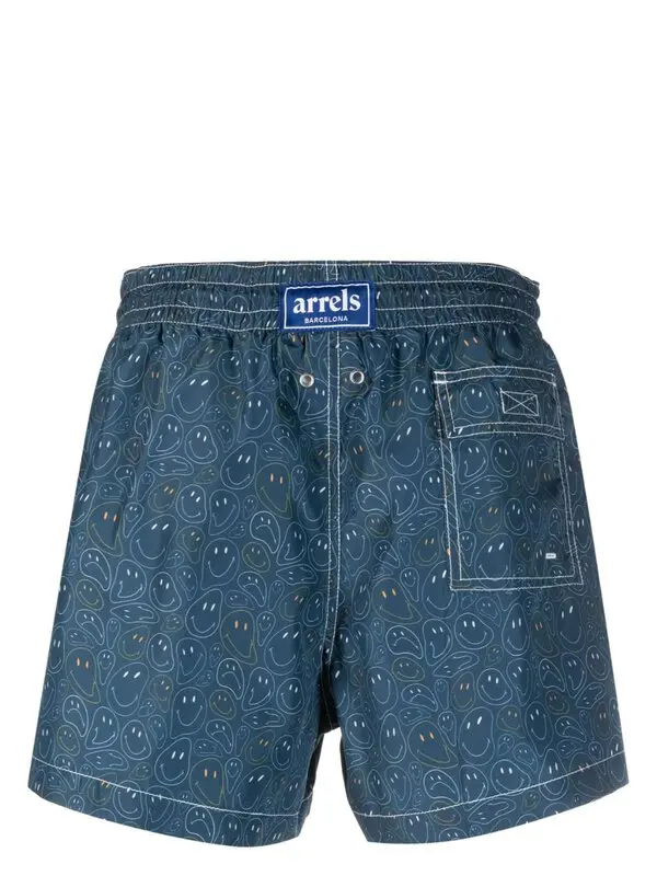 ARRELS BARCELONA Smiley Graphic-print Swim Shorts