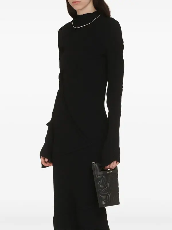 Balenciaga Spiral Ribbed-knit Maxi Dress