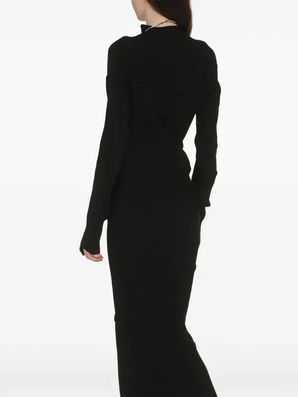 Balenciaga Spiral Ribbed-knit Maxi Dress