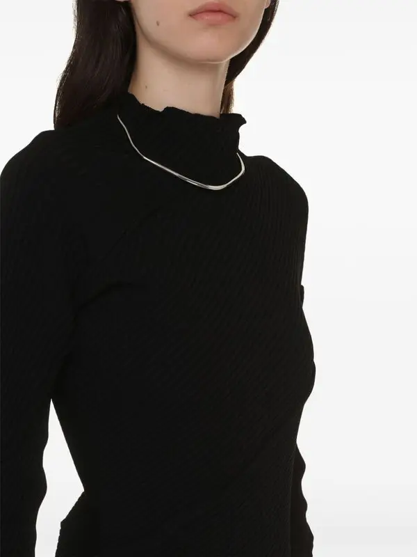 Balenciaga Spiral Ribbed-knit Maxi Dress