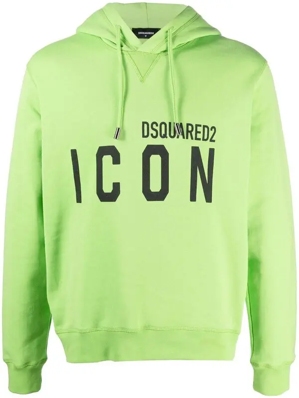Dsquared2 Icon-print Cotton Hoodie - Green