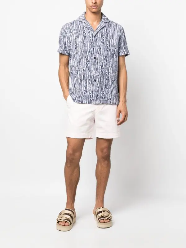 Orlebar Brown Howell Fern Cotton Shirt - Blue