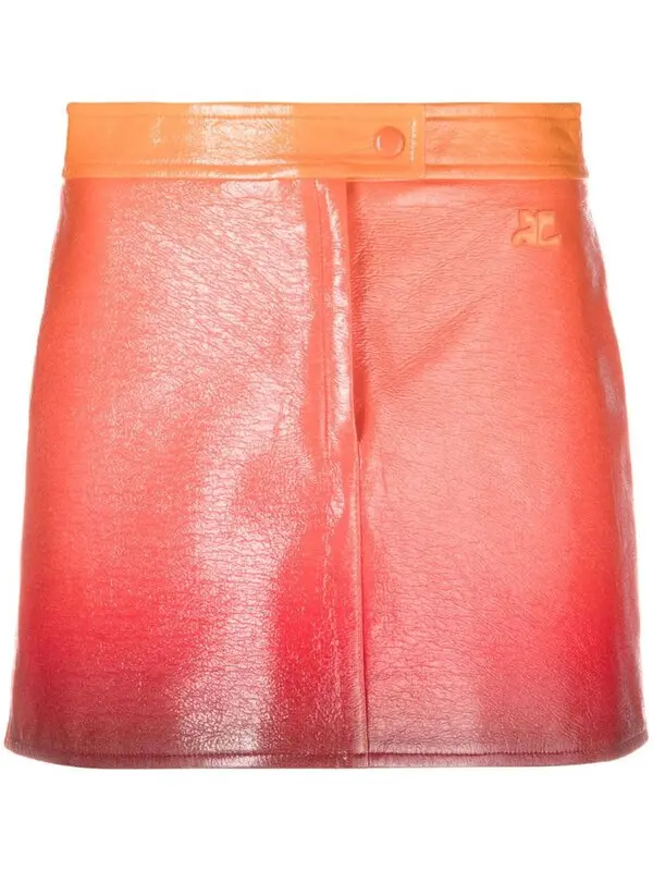 COURREGES Vinyl Miniskirt - Orange