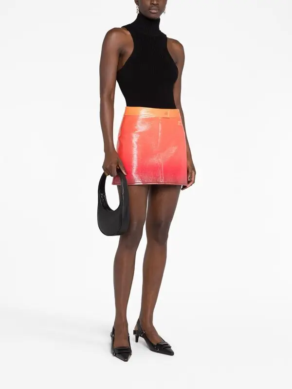COURREGES Vinyl Miniskirt - Orange