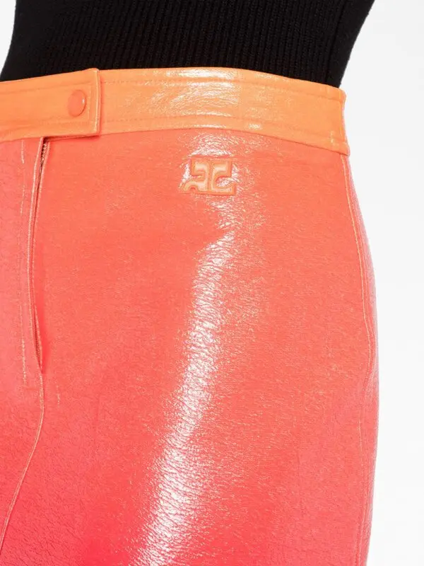 COURREGES Vinyl Miniskirt - Orange