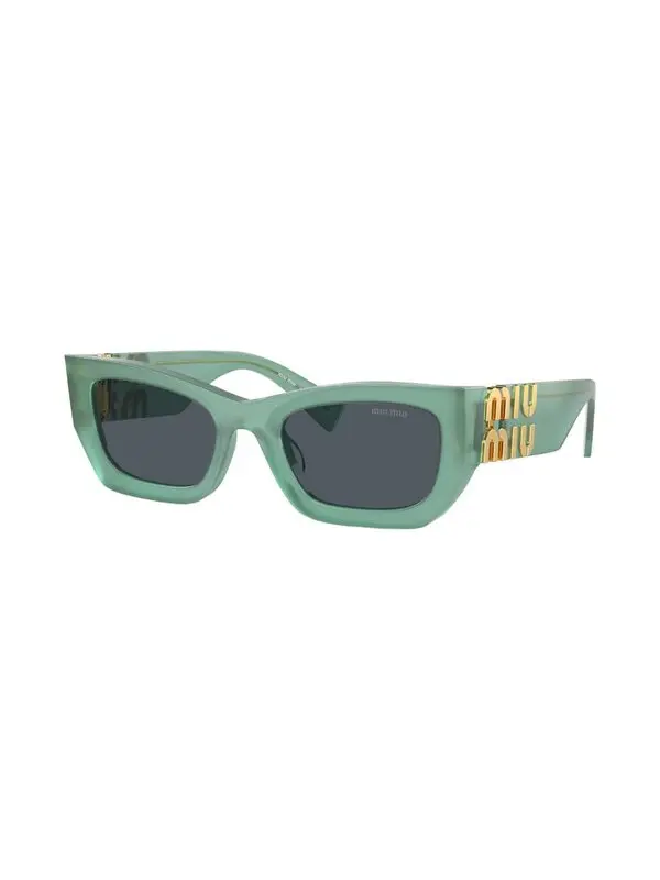 Miu Miu Glimpse Rectangle-Frame Tinted Sunglasses - Green  display picture 2