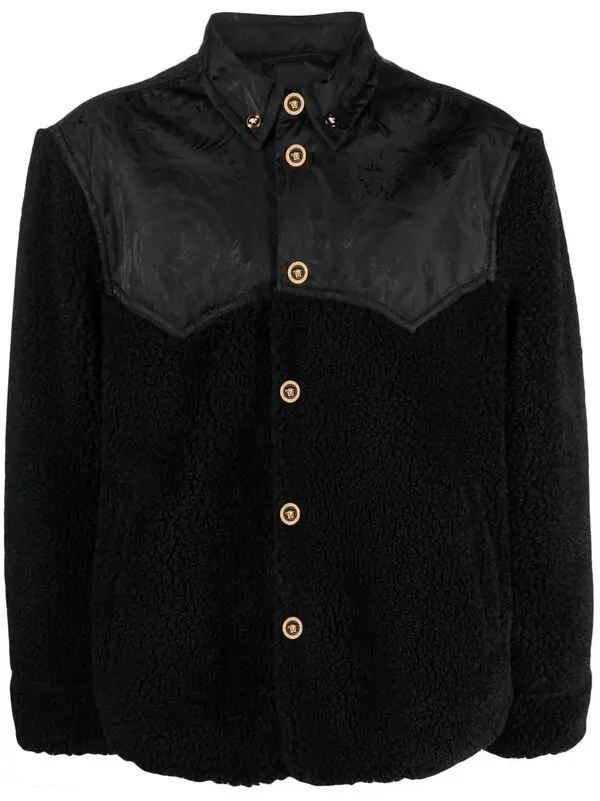 Versace Barocco Silhouette Fleece Jacket