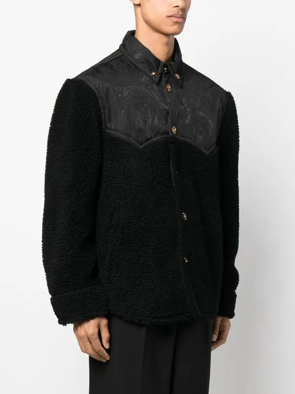 Versace Barocco Silhouette Fleece Jacket