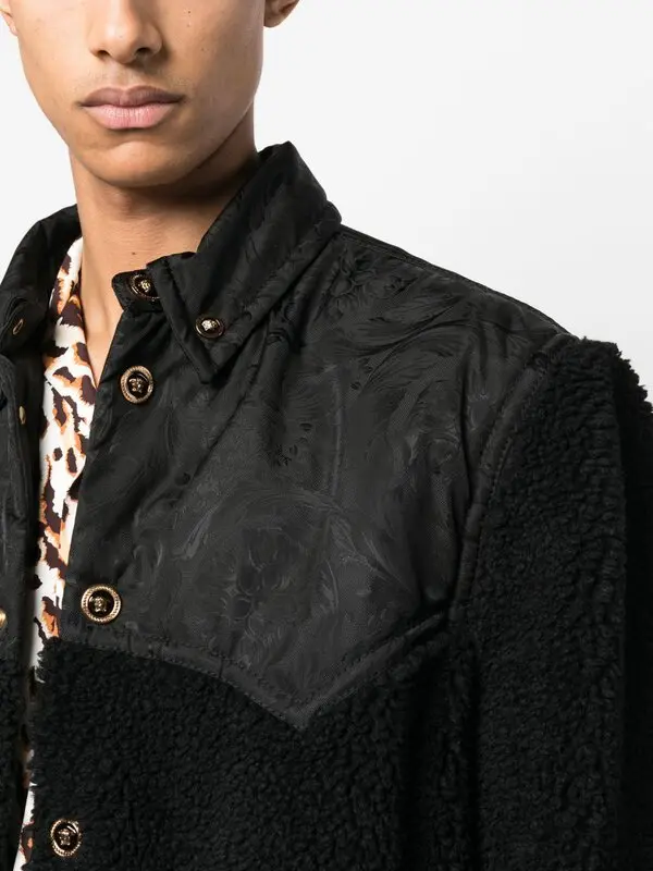 Versace Barocco Silhouette Fleece Jacket