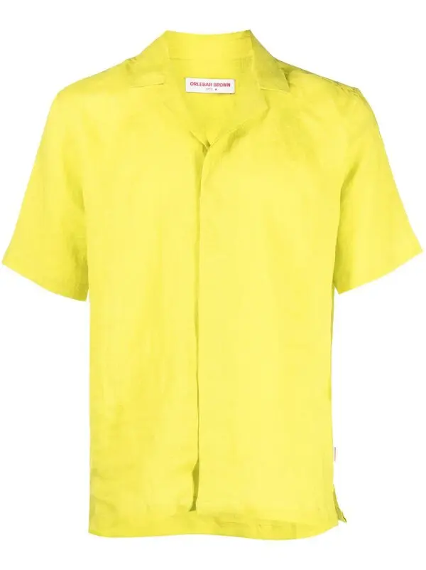 Orlebar Brown Maitan Linen Short-sleeve Shirt - Green