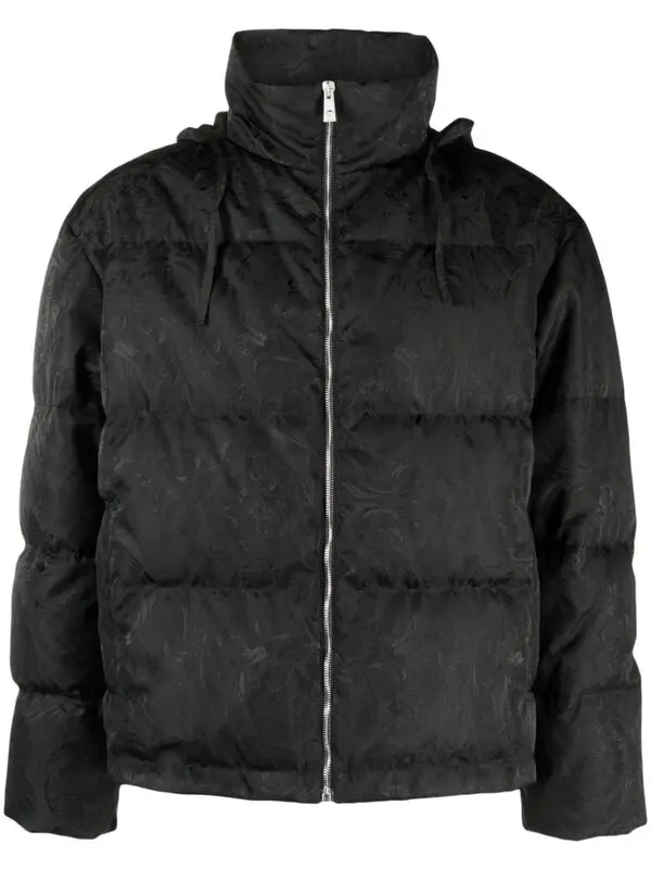 Versace Barocco Silhouette Jacquard Puffer Jacket