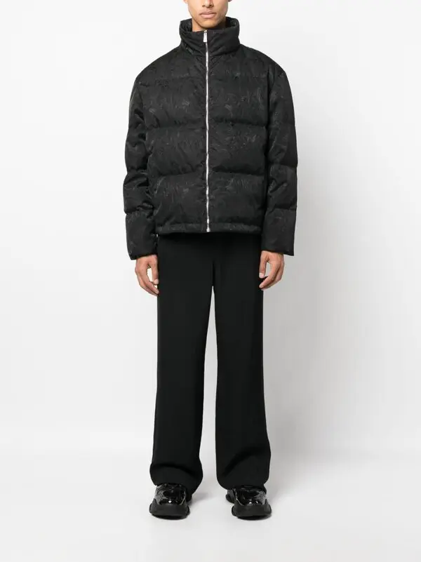 Versace Barocco Silhouette Jacquard Puffer Jacket