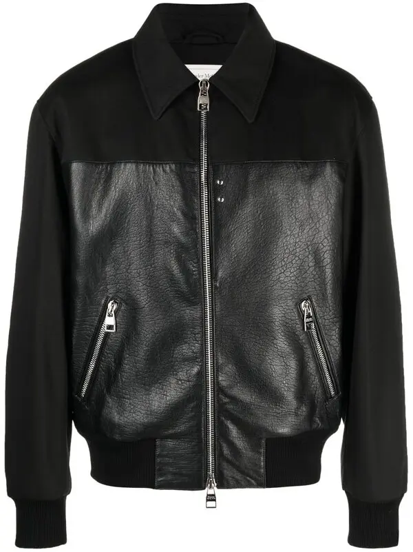 Alexander McQueen Panelled Zipped Bomber Jacket